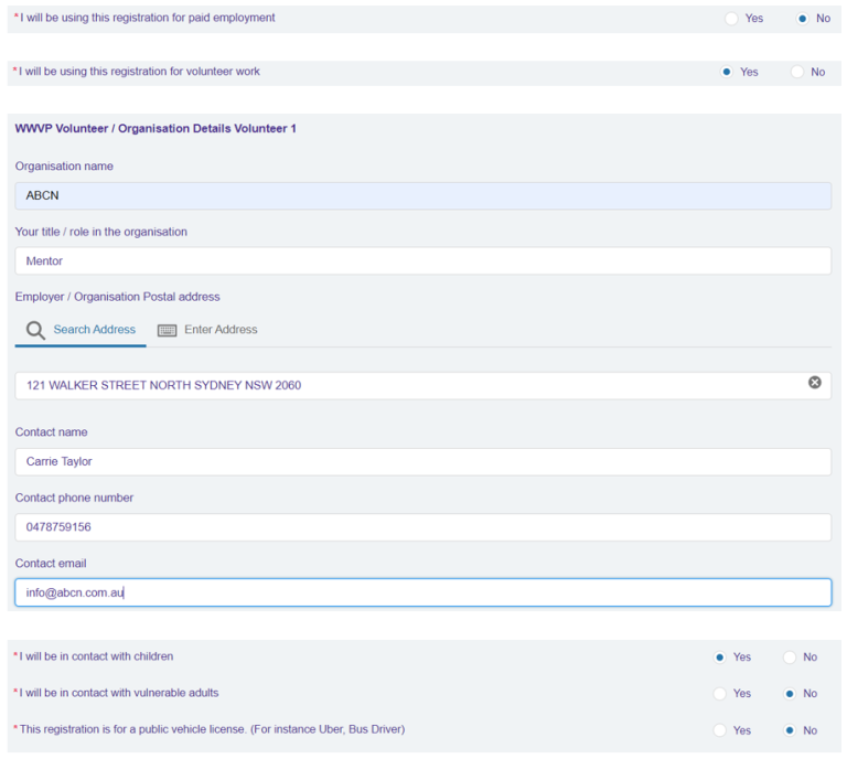 ACT - Working With Children Check - ABCN